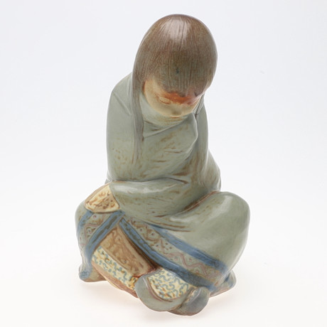 FIGURINE, Inuit child, ceramic, Lladro, Spain. Ceramics & Porcelain ...