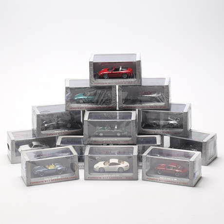 MODELLBILAR, 16 st, Porsche, Editions Atlas Collections. Leksaker ...
