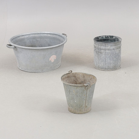 BALJA, SPANNAR, 3 delar, zink, 1900-tal. Silver & Metall - Övriga ...