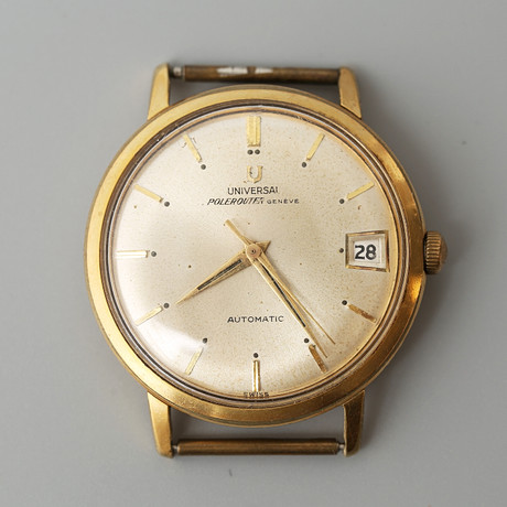 ARMBANDSUR, guldpläterad, Universal, Polerouter, Geneve, automatic ...