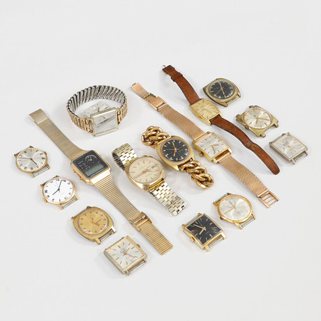 ARMBANDSUR, ca 80 st, stål/doublé, manuella/automatiska/quartz,1960-80 ...