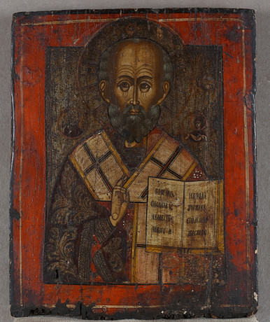 ICON, representing St. Nikolaus. First half of the 19th century ...