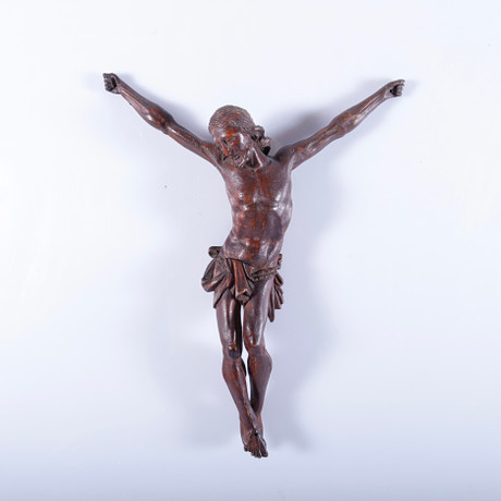 CHRIST FIGURE, wood, 18th century. Art - Sculptures & Bronzes - Auctionet