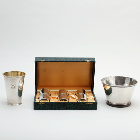 SILVER OBJECTS, 8 pcs, Sweden 1900s. Total weight approx. 600 grams ...