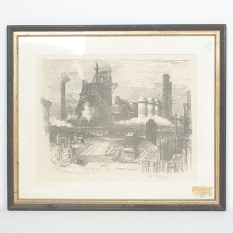 Richard Gessner. ”Masugnar”, litografi, signerad. Konst - Grafik ...