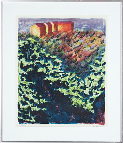 PETER DAHL. "Forest forest", color lithography, signed and dated -76 ...