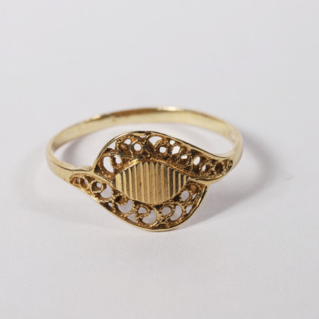 RING MED FILIGRAN DETALJ I 14 K GULT GULD. NR 11. Smycken & Ädelstenar ...