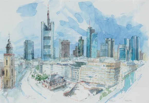 ROBERT C. RORE (bk). ” Frankfurt am Main,” fax, signerad. Konst ...