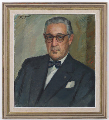 CARL-MAGNUS LINDQUIST. Porträtt, olja på duk, signerad CM Lindquist-55 ...