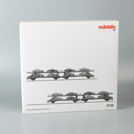 MÄRKLIN 47125 2 biltransportvagnar i originalförpackning. Leksaker ...