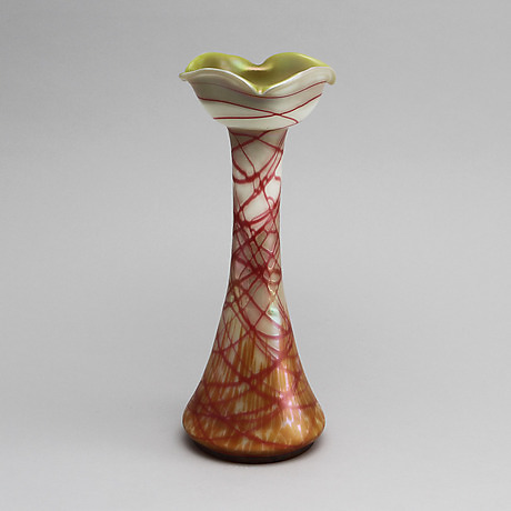 VAS, glass with iridescent glaze. Bohemia early 20th century. Glass ...