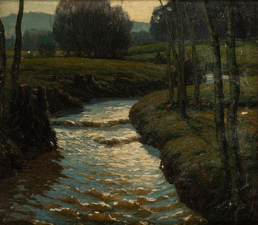 ALBERT WUNDERLICH (1876-1946). river landscape. Art - Paintings - Auctionet