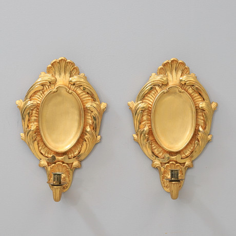 LAMPETTER, 1 par, rokoko-stil, 1900-tal. Belysning & Lampor ...