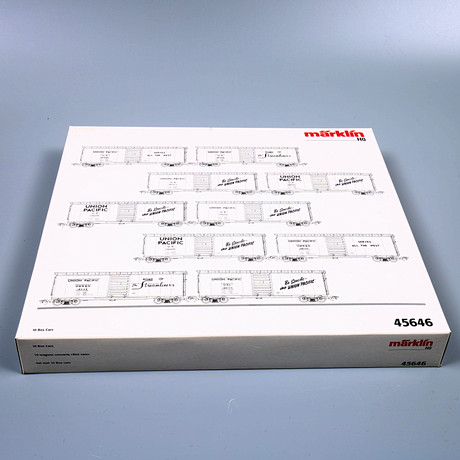 MÄRKLIN 45646 set of 10 American box-cars, original packaging. Toys ...