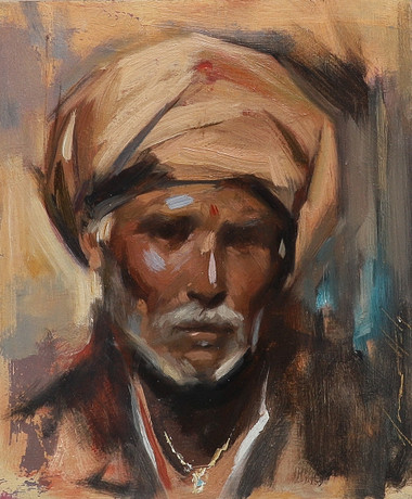 MARCUS HODGE (BRITISH, B.1966). OCHRE TURBAN, 2002. Art - Paintings ...