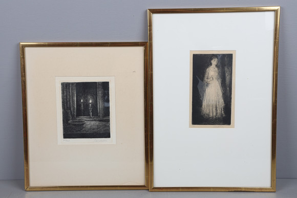 BÖRJE SANDELIN (1926-1970). Gravyrer, 2 stycken. Konst - Grafik - Auctionet