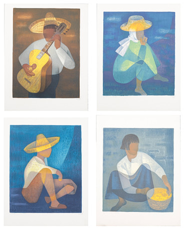 LOUIS TOFFOLI. FOUR FIGURE STUDIES. Art - Engravings & Prints - Auctionet