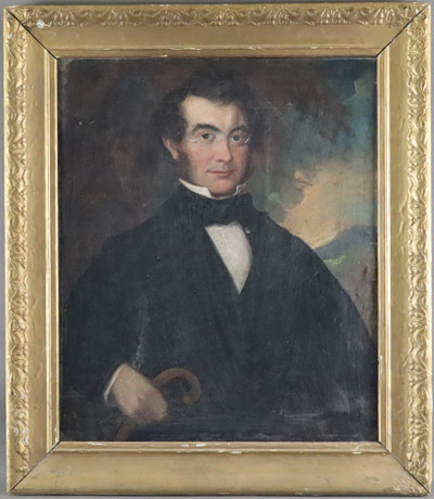 - BIEDERMEIER-MAN'S PORTRAIT WITH GLASSES, around 1830/40, oil on ...