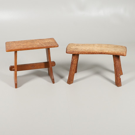 THOMAS WHITTAKER 'GNOMEMAN' STOOL & ALAN GRAINGER 'ACORN MAN' STOOL ...