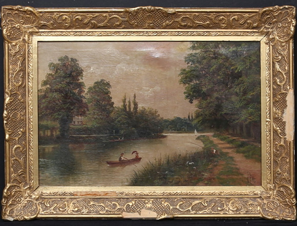 OIDENTIFIERAD KONSTNÄR. Oil on canvas, probably England, 19th century ...