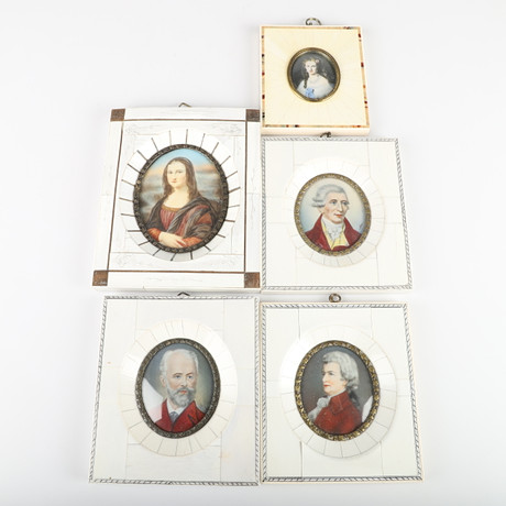 MINIATURE PORTRAIT, 5 pieces, 1900s. Art - Other - Auctionet