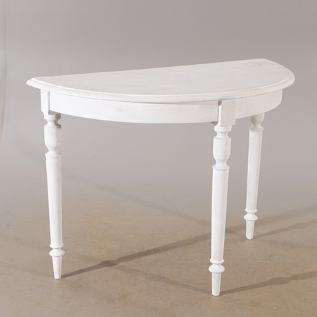 HALF TABLE, white painted, first half of the 20th century. Furniture ...