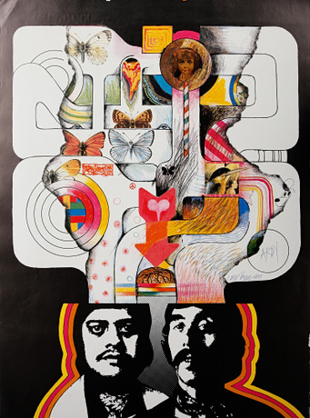 AFFISCH, Komposition, offsettryck, signerad Lasse Åberg och Ardy. Konst ...