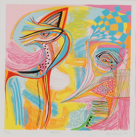 LIS ZWICK. Färglitografi. Konst - Grafik - Auctionet