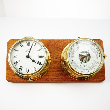 SCHATZ. ship's clock and barometer, Germany, second half of the 20th ...