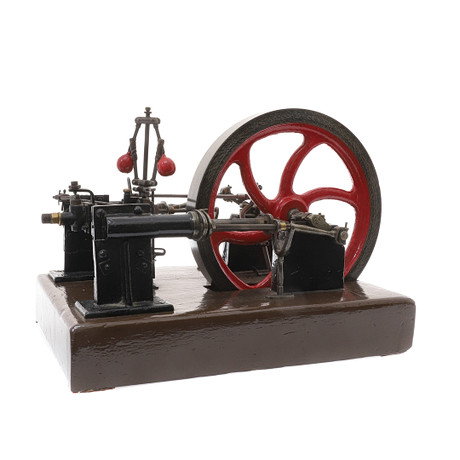 A MODEL OF A TWIN-CYLINDER, SINGLE ACTING, HORIZONTAL STEAM ENGINE WITH ...