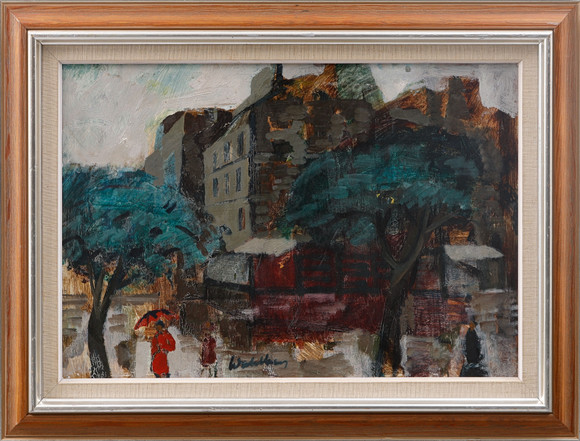 BERTIL WAHLBERG. City view, oil on Board, signed. Art - Paintings ...