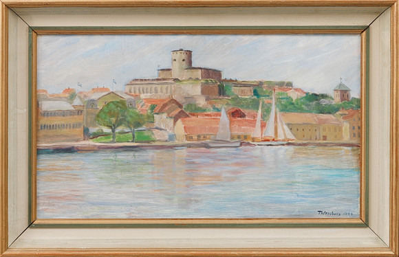 TORSTEN WESSBERG. Marstrand, oil on Board, signed T. Wessberg, dated ...