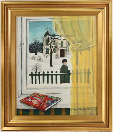 BENGT OLOV ABRAHAMSSON. 1924-1989. Olja på duk, signerad. Konst ...