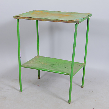 PLANTING TABLE, green painted metal, industrial design. Furniture ...