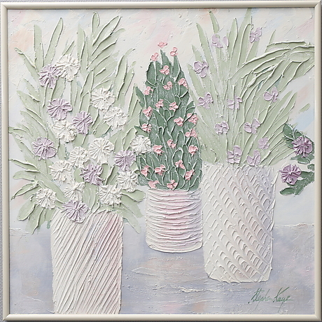 STEPHEN KAYE. Flowers. Acrylic on canvas, signed. Art - Paintings ...