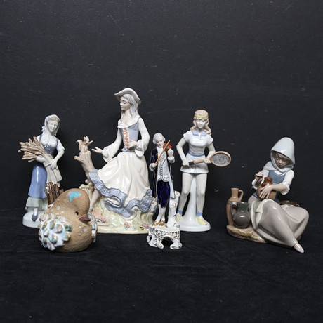 FIGURES, six pieces, 20th century. Ceramics & Porcelain - European ...