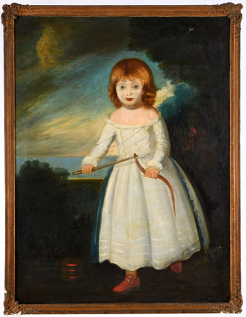 JOHN FRANCIS RIGAUD, RA (1742-1810). Follower of. PORTRAIT OF A GIRL ...