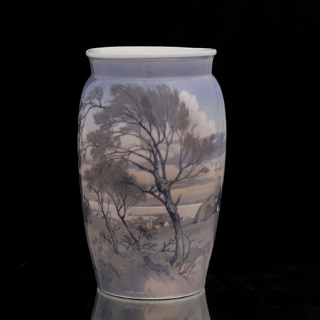 ARTHUR BOESEN (1870-1949). VAS, unique porcelain, Dahl Jensen, signed ...