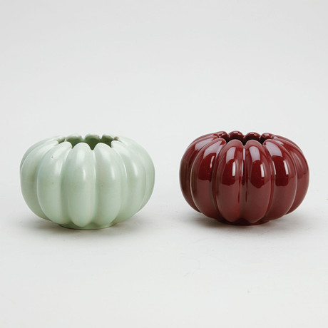 ANNA-LISA THOMSON. Split vases, 2 pcs, earthenware, Upsala-Ekeby ...