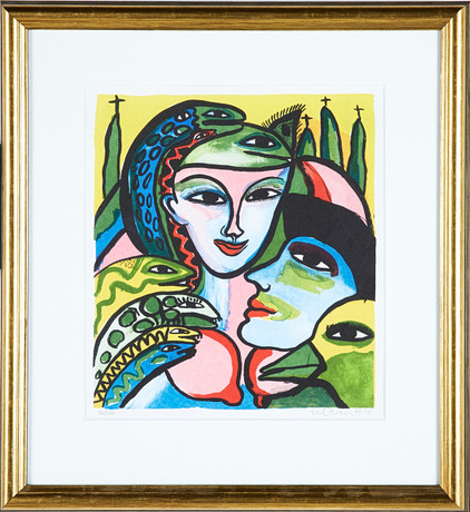 ULRIKA HYDMAN VALLIEN (1938-2018). Composition with faces and snakes ...