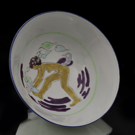 HELGE JENSEN (1899-1986). Skål, stengods, unik, Royal Copenhagen, 1950 ...