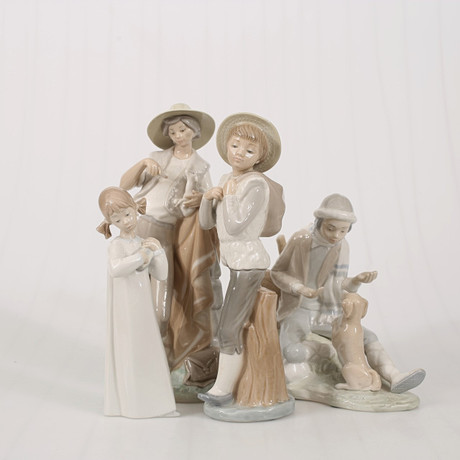 FIGURES, porcelain, Spain, 4 pieces. Ceramics & Porcelain - European ...