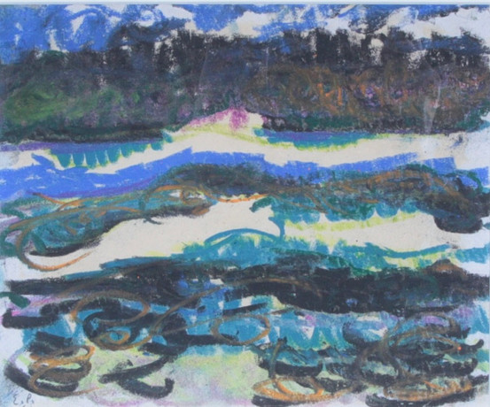 Erik Persson Pastell Konst Måleri Auctionet