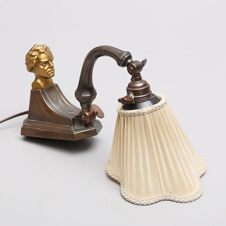 PIANO LAMP, with bust of Beethoven, 1900s. Lighting & Lamps - Table ...