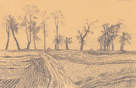 MARTIN EMOND. Scanian plain, drawing, signed. Art - Drawings - Auctionet