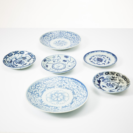 PLATE, PLATES, 6 dlr., porcelain, China, second half of the 19th ...