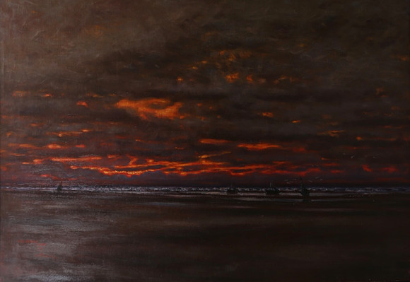JEAN MAILLARD. De Panne beach. Art - Paintings - Auctionet