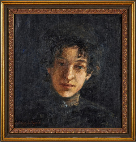 ESTHER ELLQUIST-BAUER (1880-1918). Porträtt av Esthers svägerska Blenda ...