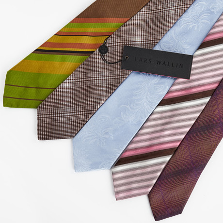 LARS WALLIN. Slipsar, 5 st, siden, för Cavalier. Vintagekläder ...