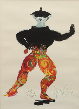 BJØRN WINBLAD. Dancing figure, print, second half of the 20th century ...